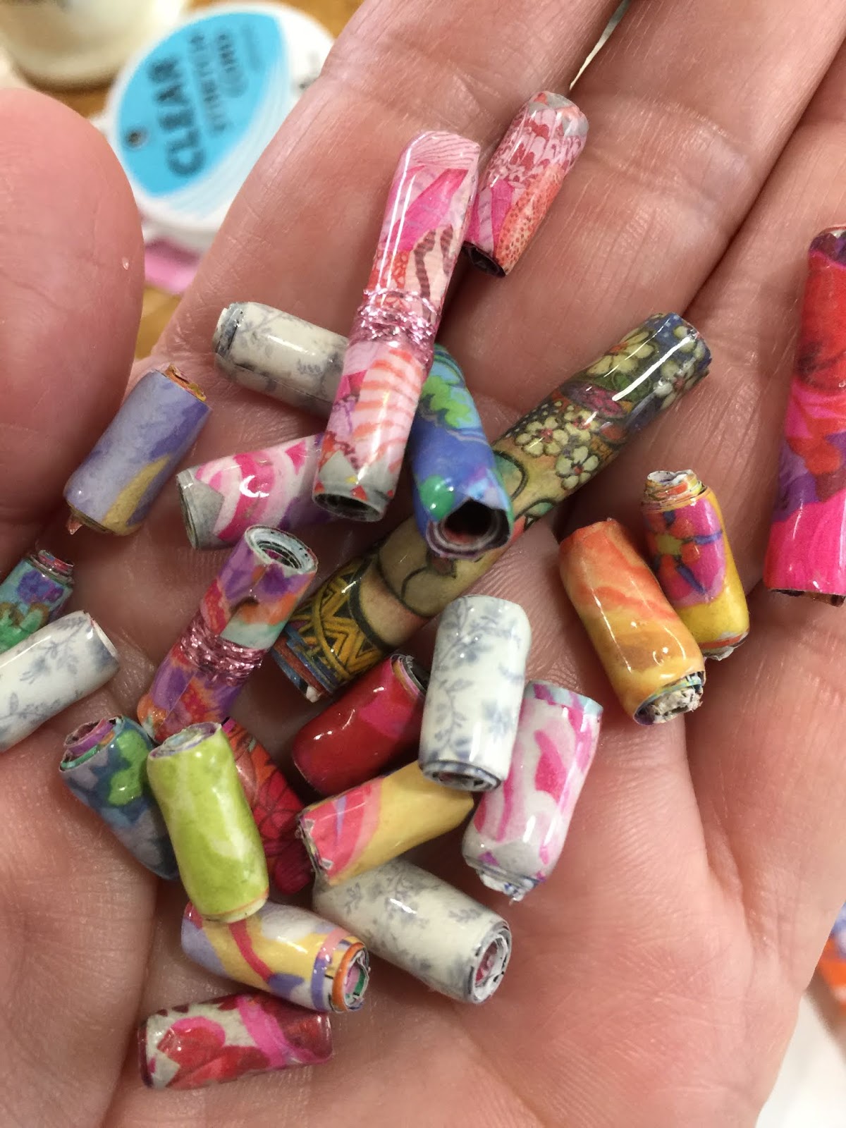 The Bee Lady from Hilltop Farm: How to make your own beads out of magazines