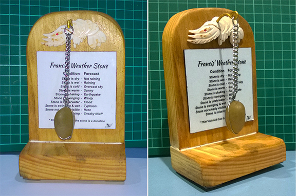 Francis' Junction: Francis' Weather Forecasting Stone