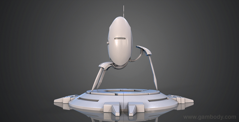 Portal 2 Sentry Turret 3D Model | Assembly | Nixon's 3D Models