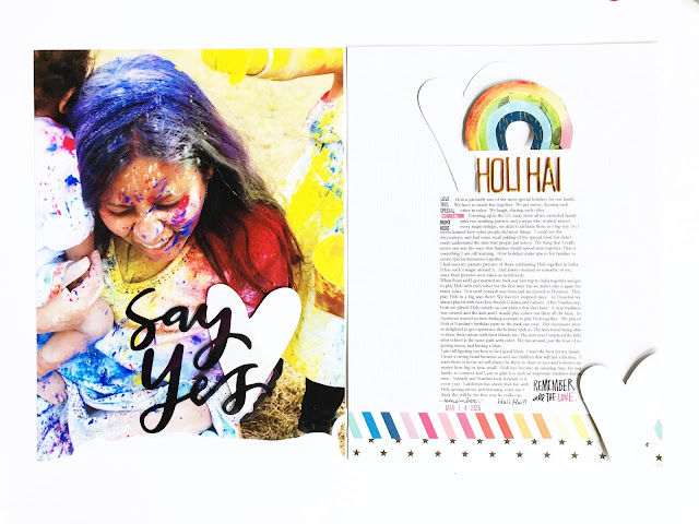 Rainbow Scrapbooks: Holi Festival | A two-page scrapbook layout + full ...