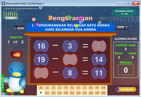 Belajar Matematika Kelas 1 SD/MI (MatSd1V1) - Media Belajar Interaktif