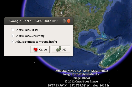 Mapping GPS Tracks in Google Earth