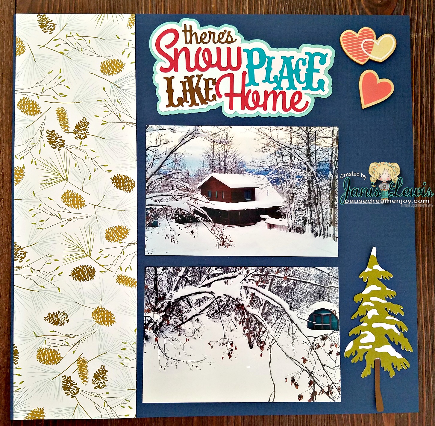 Pause Dream Enjoy: Snow Scrapbook Pages