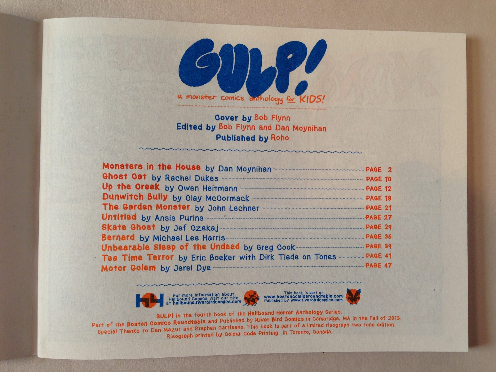 Gulp! a monster comics anthology for KIDS! – THE BOSTON COMICS ...