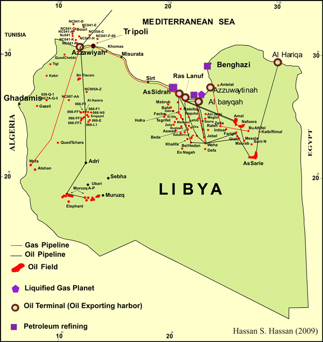arthur zbygniew: libya oil and gas fields, pipelines, population maps