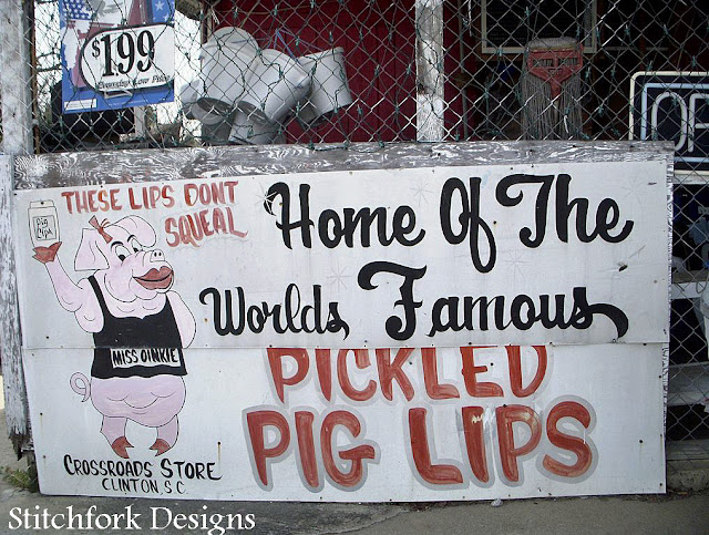 Stitchfork Designs: pickled pig lips.....