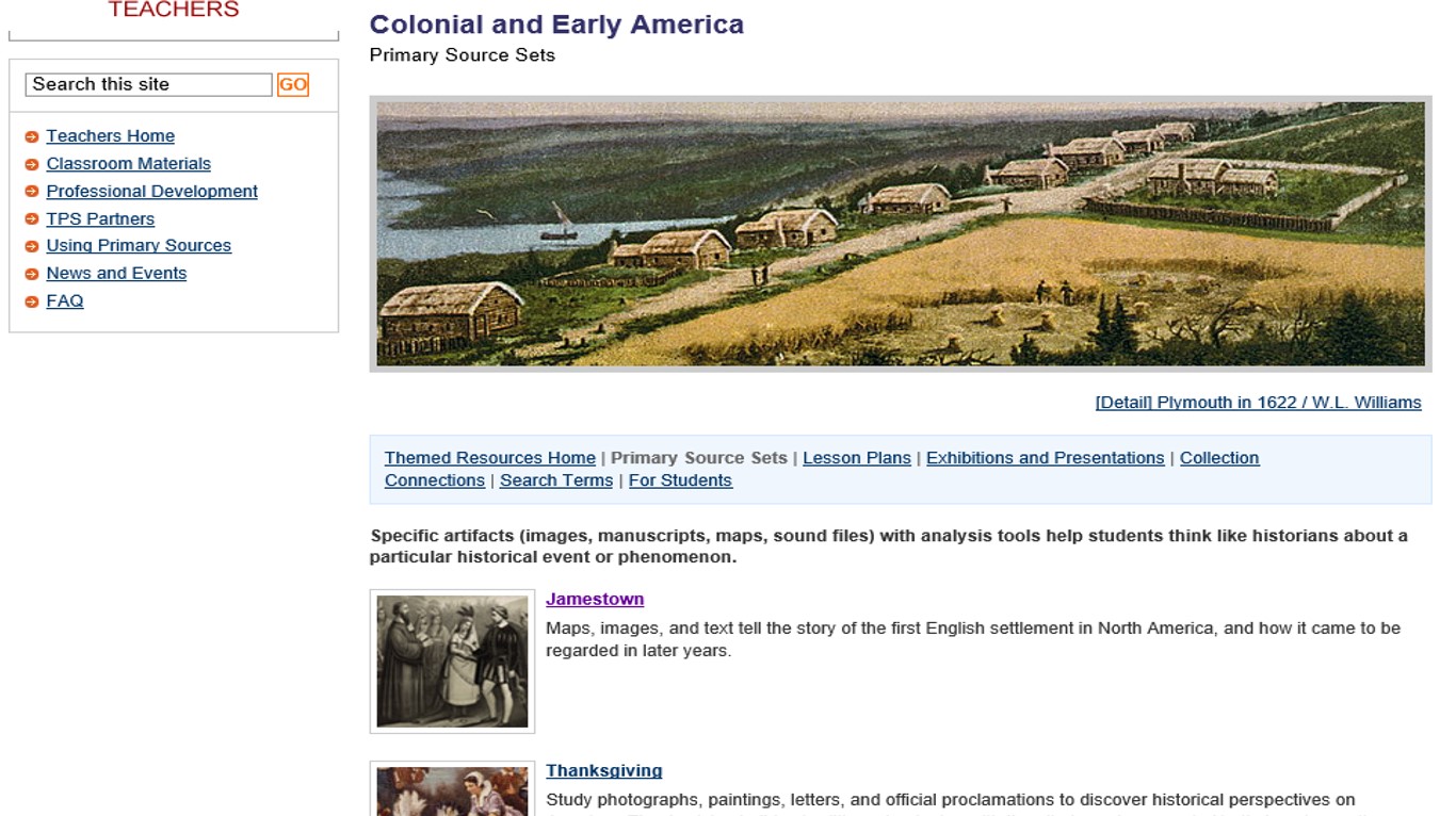 The Teacher's Prep: 5 Great Websites for Teaching About Colonial America