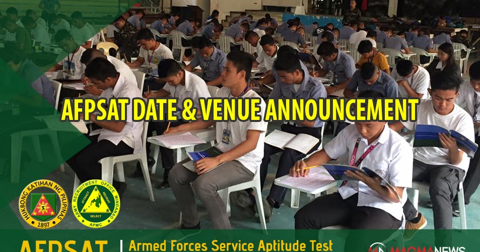 AFPSAT Schedule CY for 2019 | Mindanao Area - Exam News, Reviewer ...