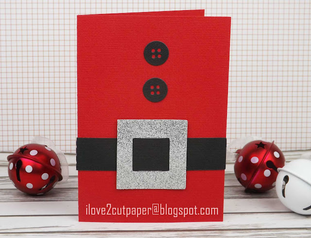 i love 2 cut paper: Santa Card