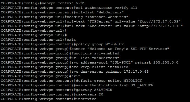 The Diary of a Networker: Cisco IOS SSL VPN Configuration Guide