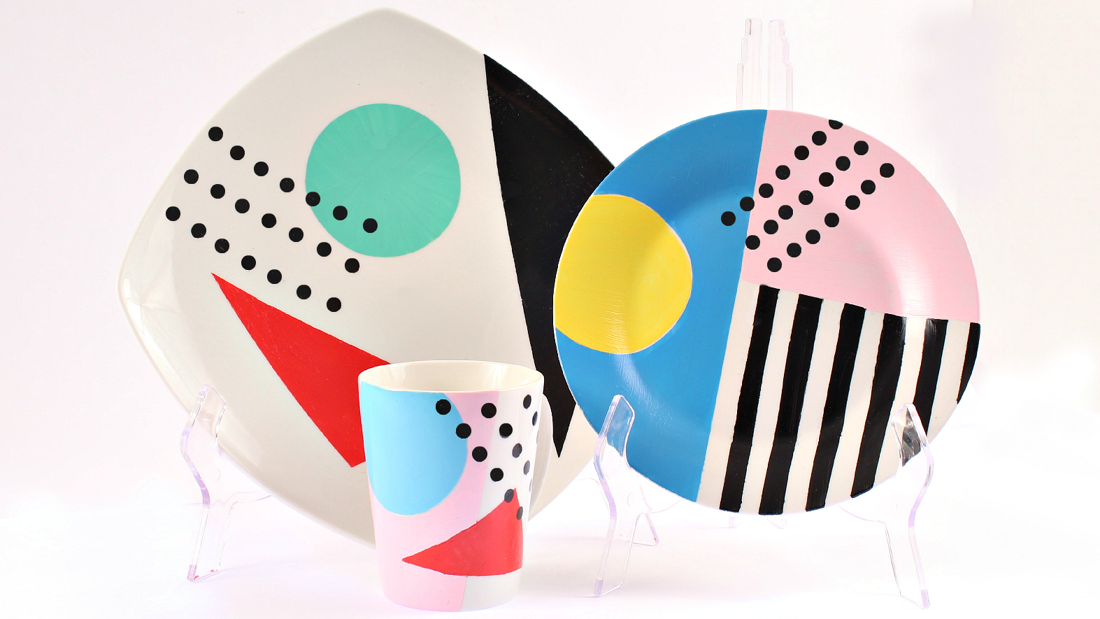 Mark Montano: 8O's Memphis Plates DIY