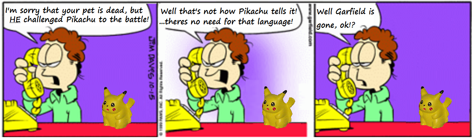 PikaPokeBLOG: Garfield Minus Garfield Plus Pikachu: Part 1