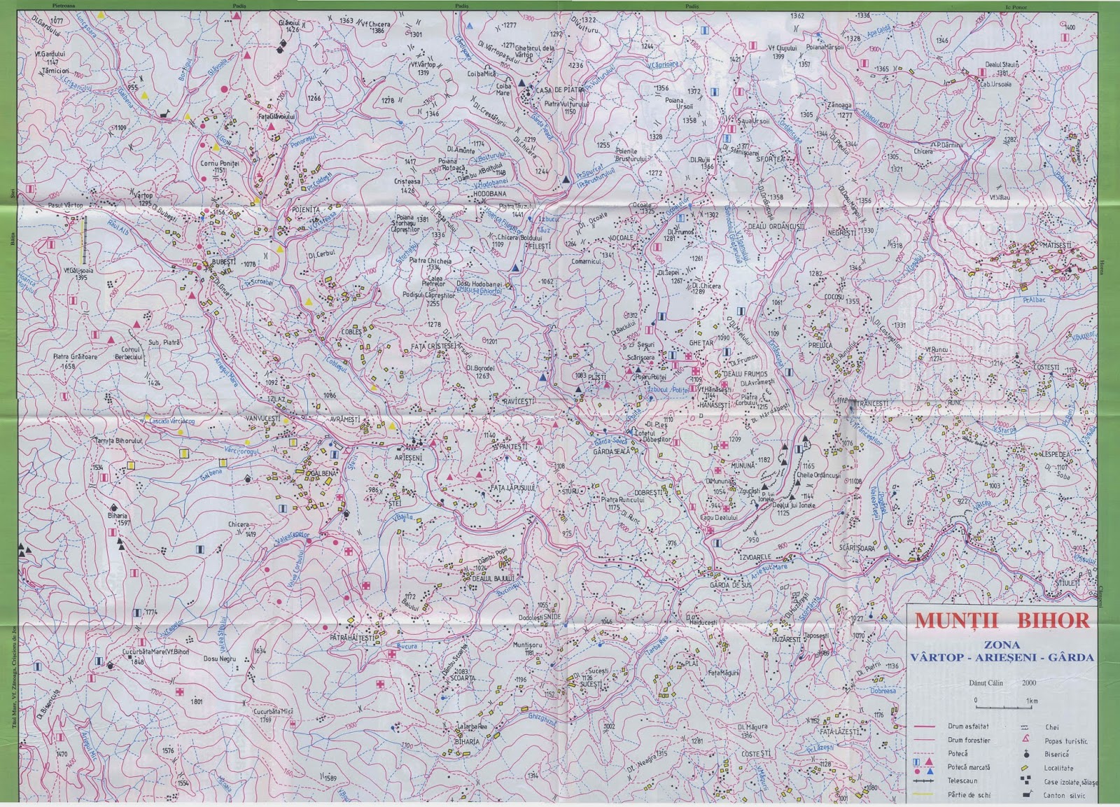 Harta Trasee Montane