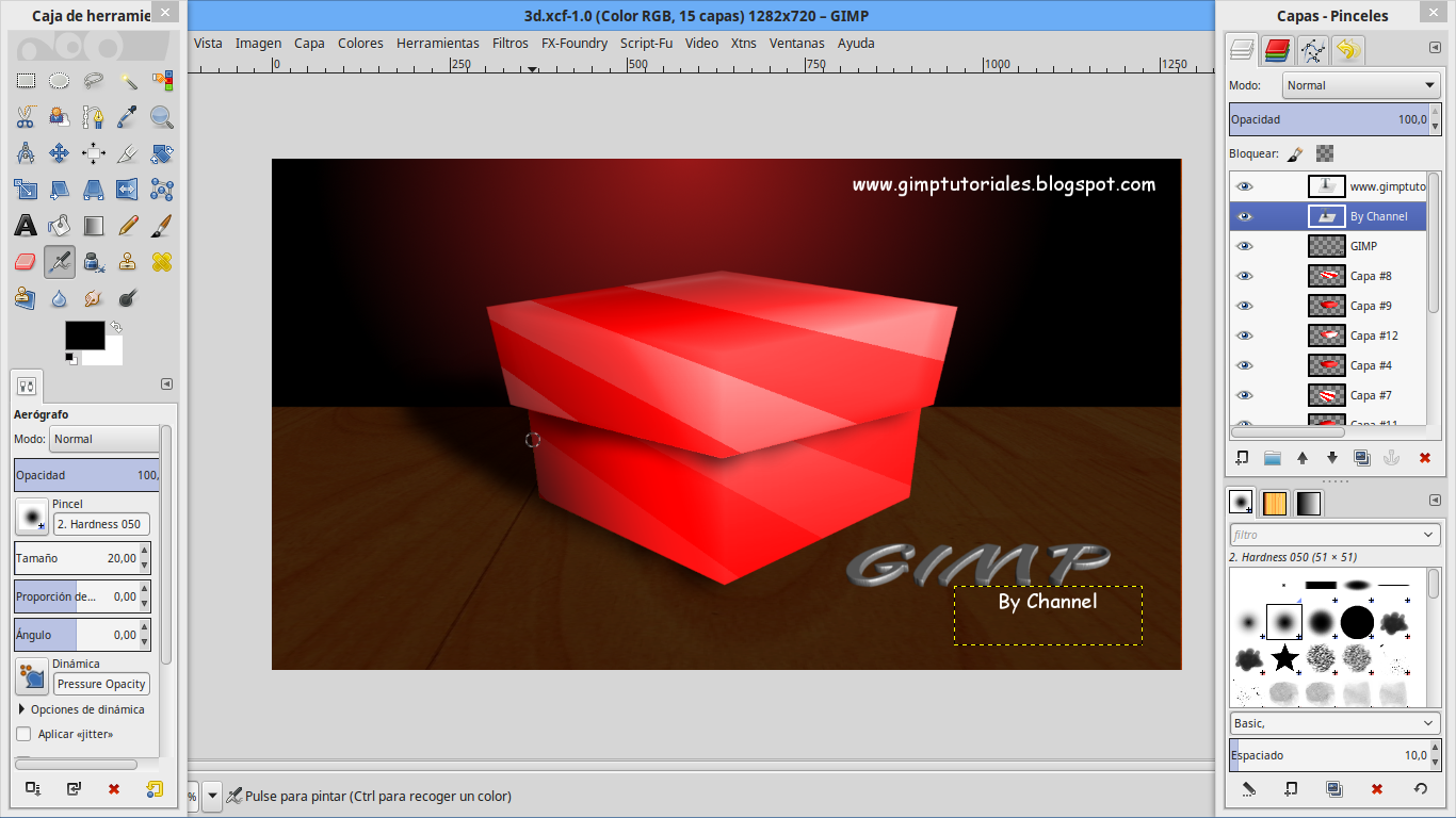 Gimp Tutoriales: 3d object with gimp