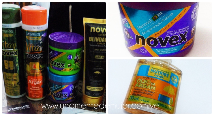 Cuidado del cabello con productos NOVEX