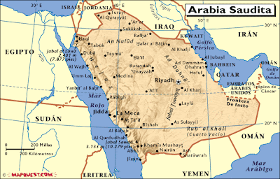 Mapas de Arabia saudita (Asia)