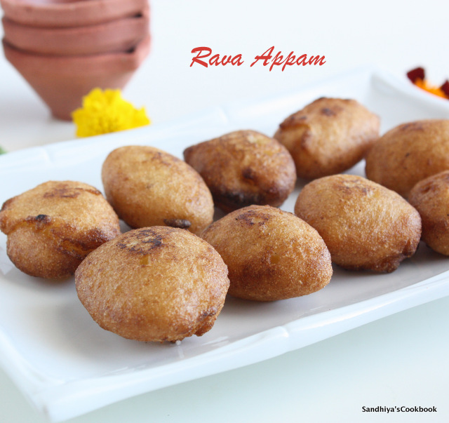 Sandhiya's Cookbook: Rava Maida Appam | Rava Paniyaram | Appam Recipe