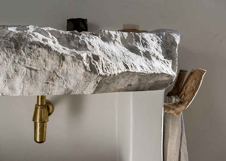 Rural chic stone house in Spain by studio More Design