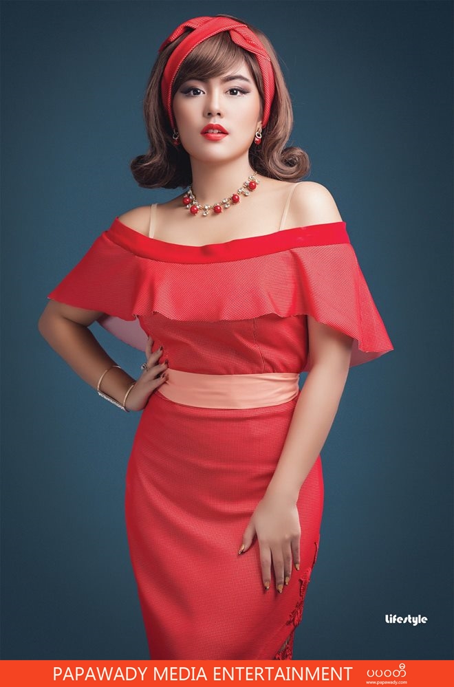 Soe Pyae Thazin Red and Black Outfit Dress Fashion Style in Life Style ...