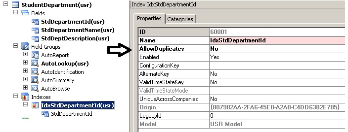 Dynamics AX/D365 FinOps Technical Blog: How to make unique field ...
