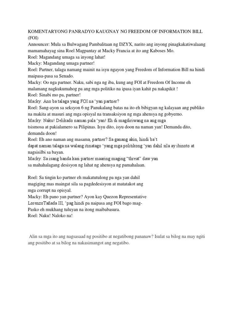 komentaryong panradyo - philippin news collections