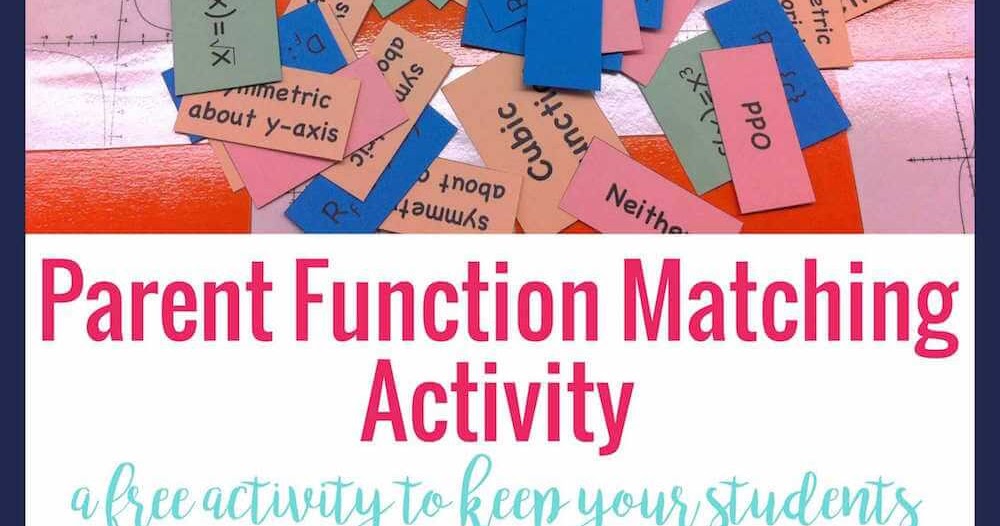 Parent Functions Matching Activity | Mrs. E Teaches Math
