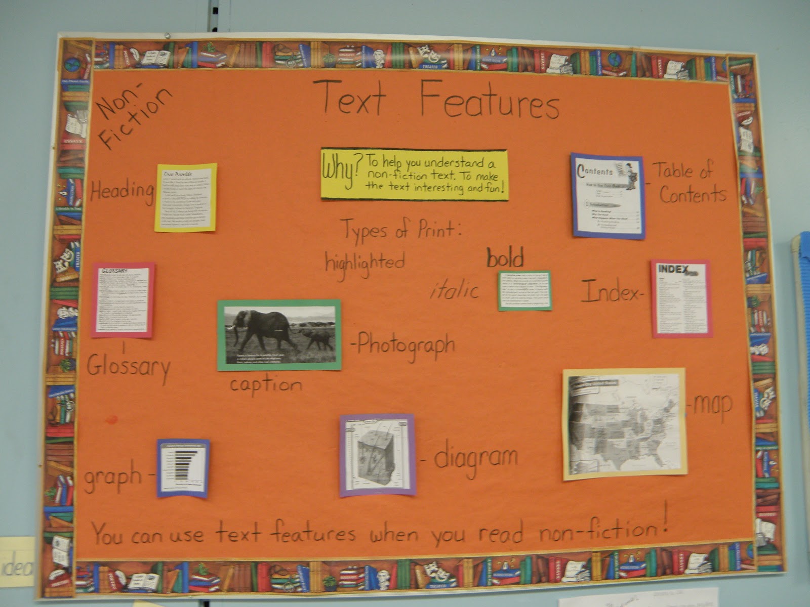 The Reading Lab: Bulletin Board: Text Features