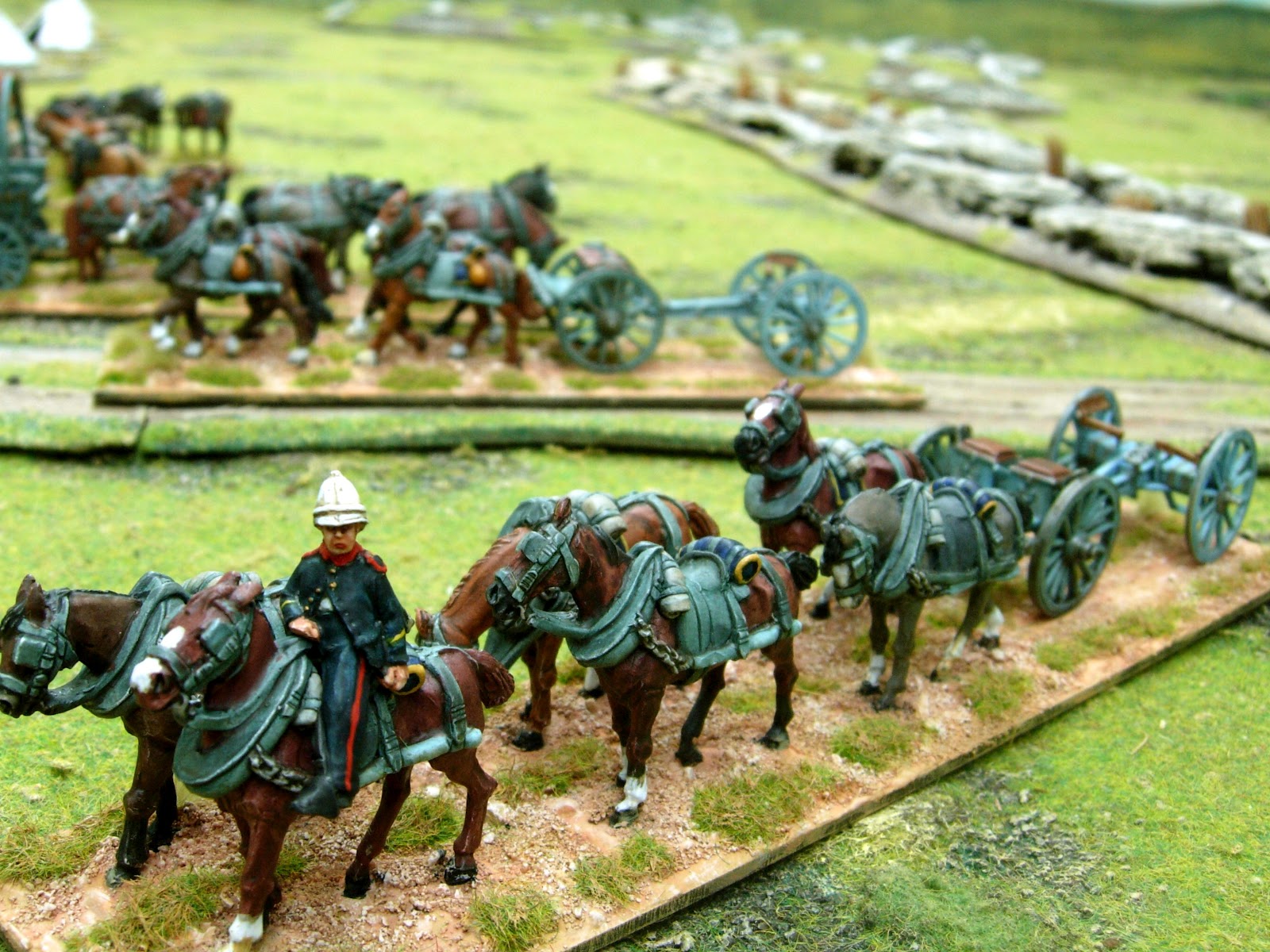 Wargaming with Silver Whistle: Limbers/Wagons/Mule Train/Painting Horses.