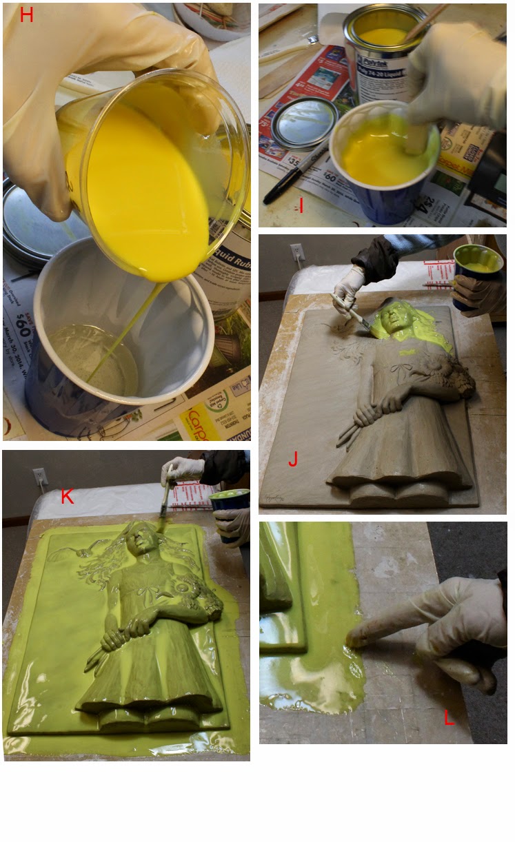 Lori Kiplinger Pandy Sculpture: Making a rubber mold for high bas ...