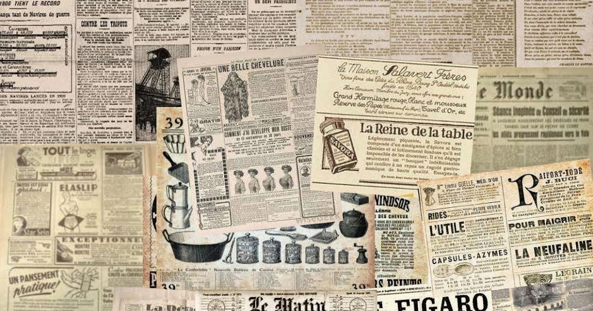 make mine mini: Old newspaper collage sheets for your projects