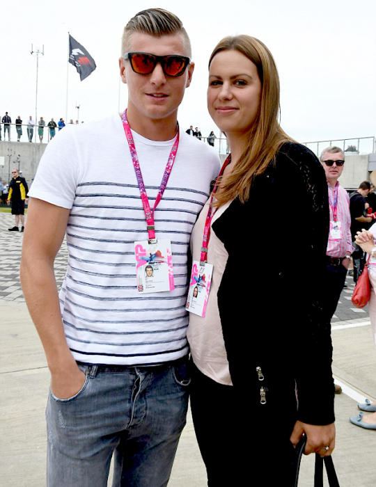 Gentlewoman Sport: Toni Kroos and Jessica Faber at The British Grand Prix.