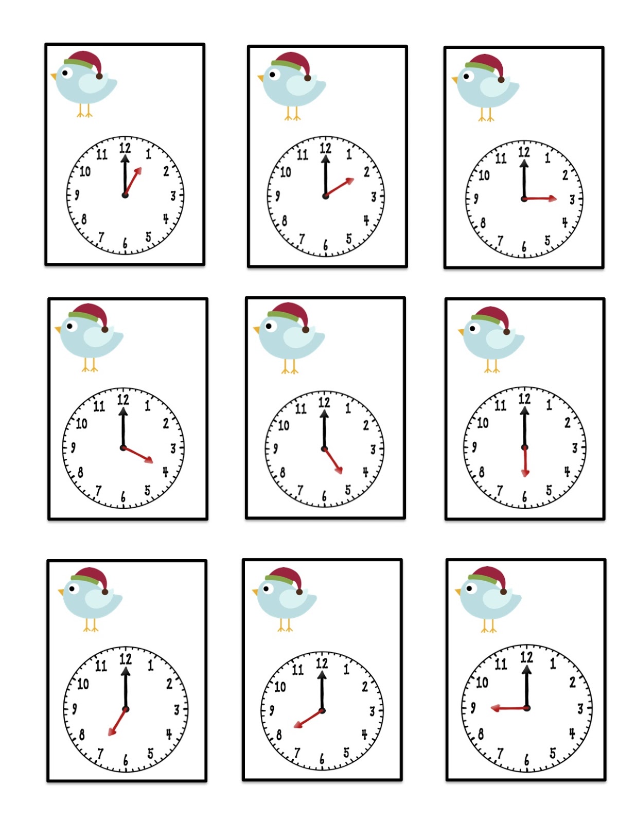 RECURSOS PARA EDUCACIÓN INFANTIL: El Reloj en Navidad | Imprimibles ...