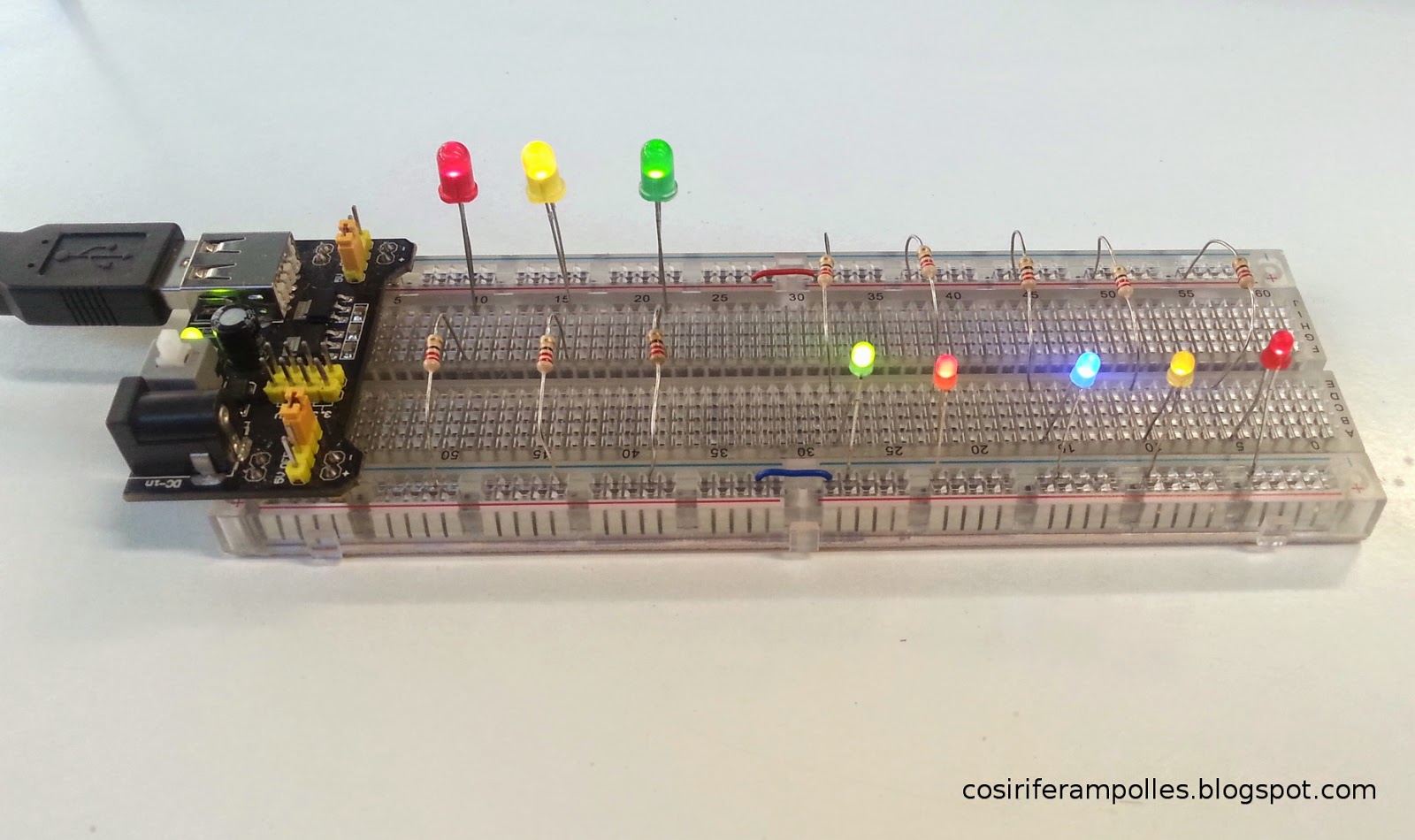 Cosir i fer ampolles: LED: Identificar la polaridad