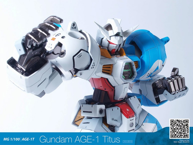 Custom Build: MG 1/100 Gundam AGE-1T Titus "Amuro Ray Colors"
