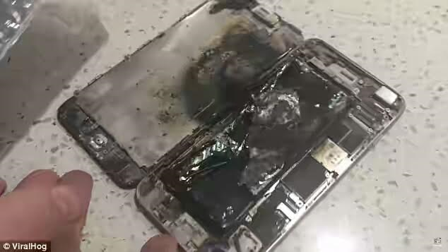 Watch the moment a man's iPhone blew up in his hands while he was ...
