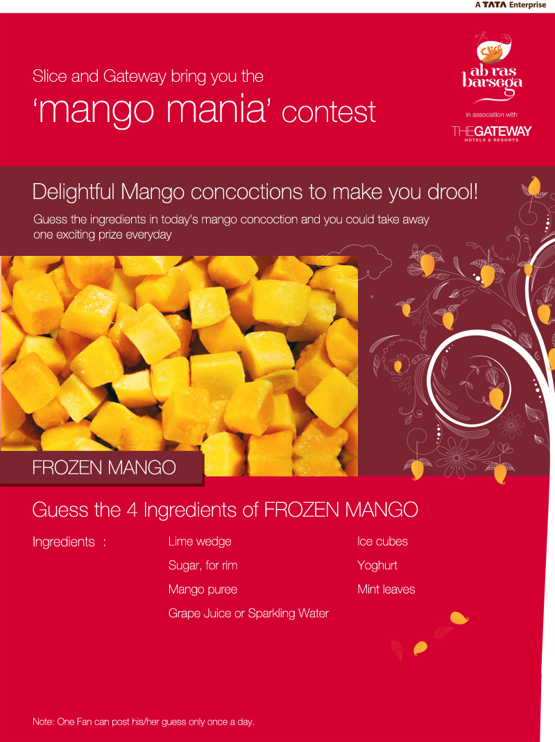 Contest ! Mango Menu Mania contest win exciting prizes every day