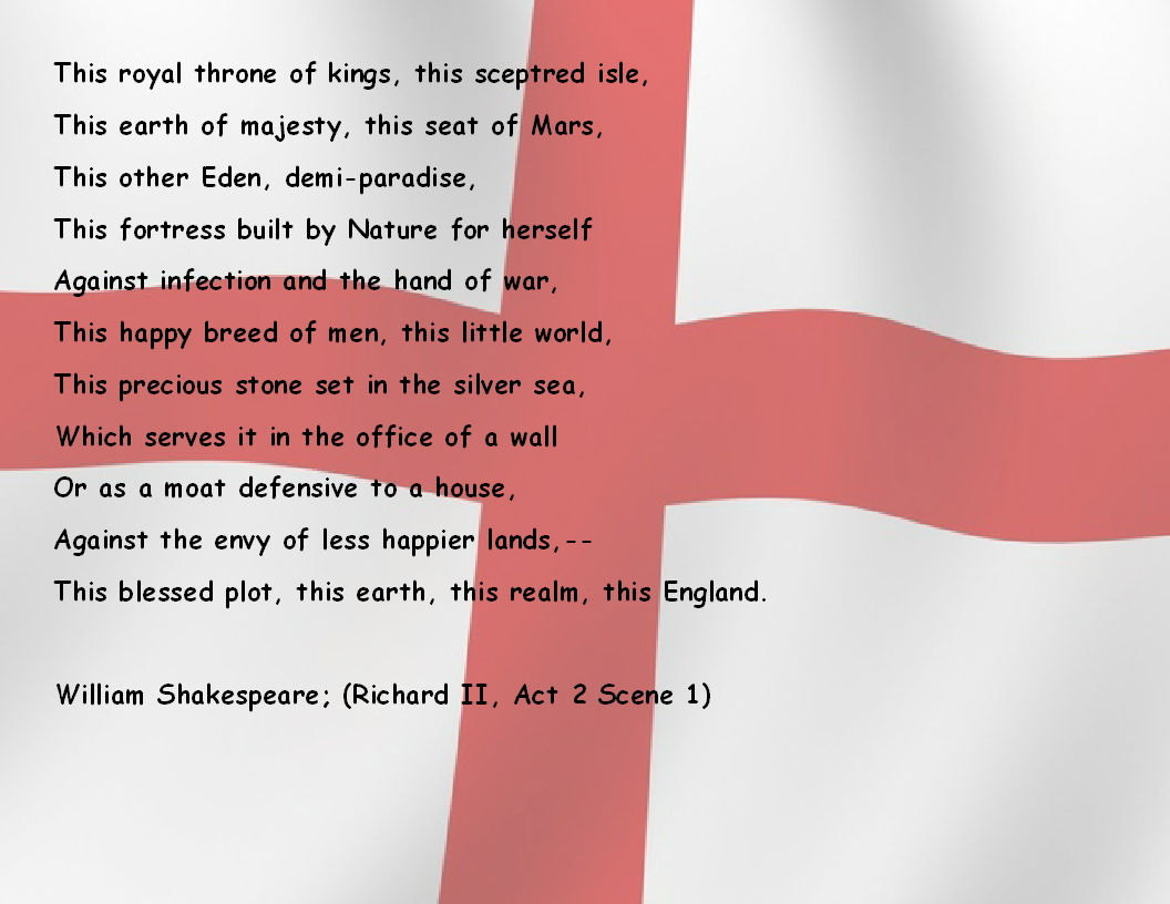 Chris Whiteside's Blog: Quote of the day for St George's day 2017