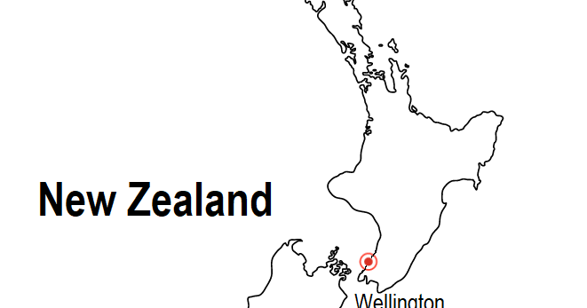 New Zealand Map Coloring Page Coloring Pages