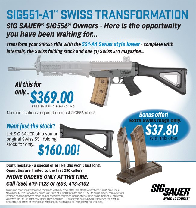 Gun News Blog: SIG's 551-A1 lower for 556. (with a catch)