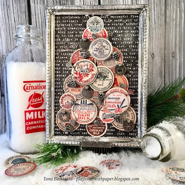 Plays Well With Paper: Milk Cap Christmas Tree