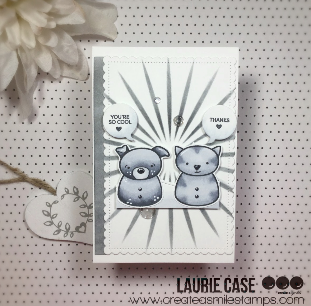 It's All Cut and Die: Create A Smile Stamps Challenge...Monochrome!