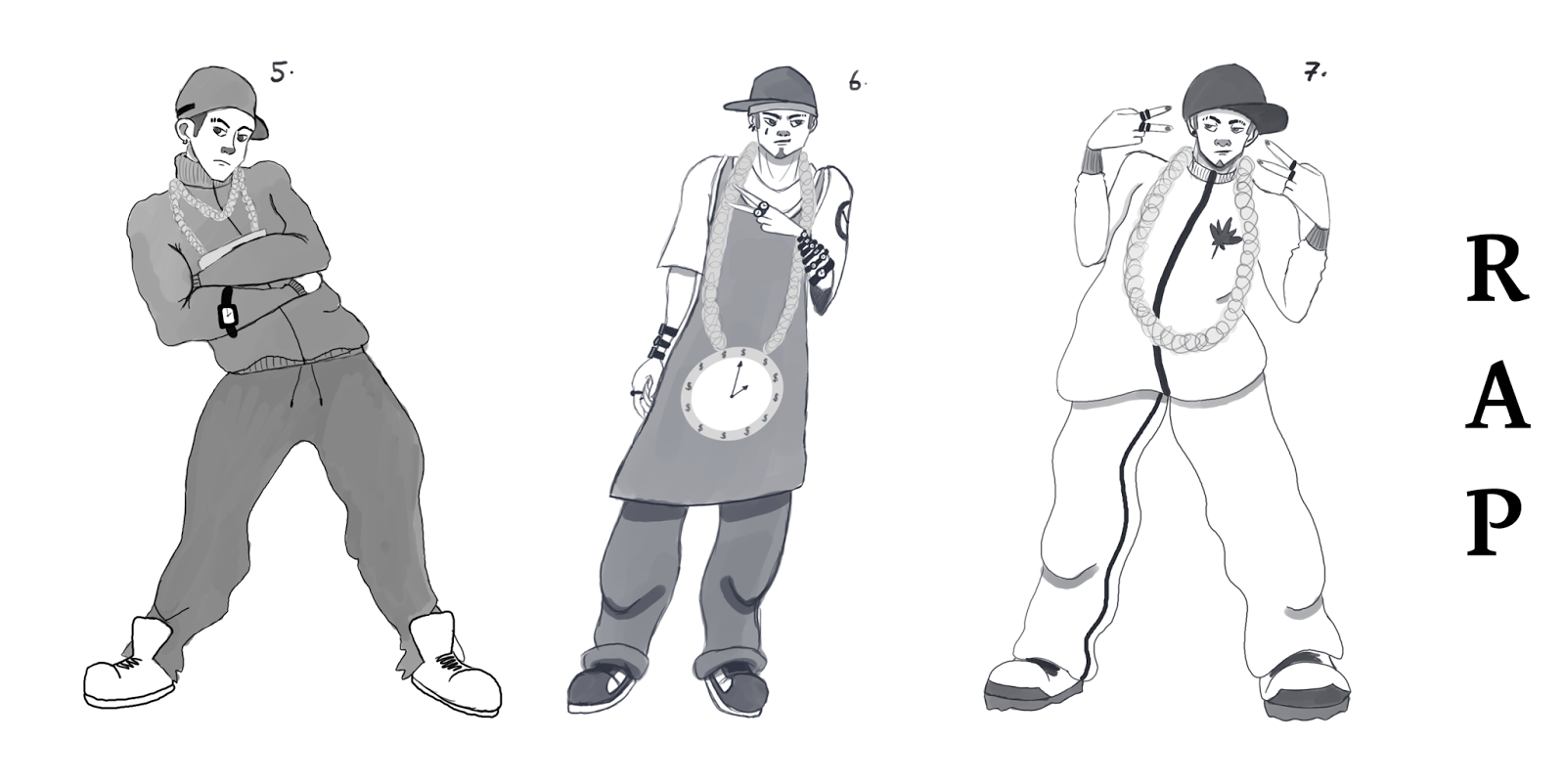 Charlie Serafini's Art Blog: Adaptation B - Rap Thumbnails 5 - 7