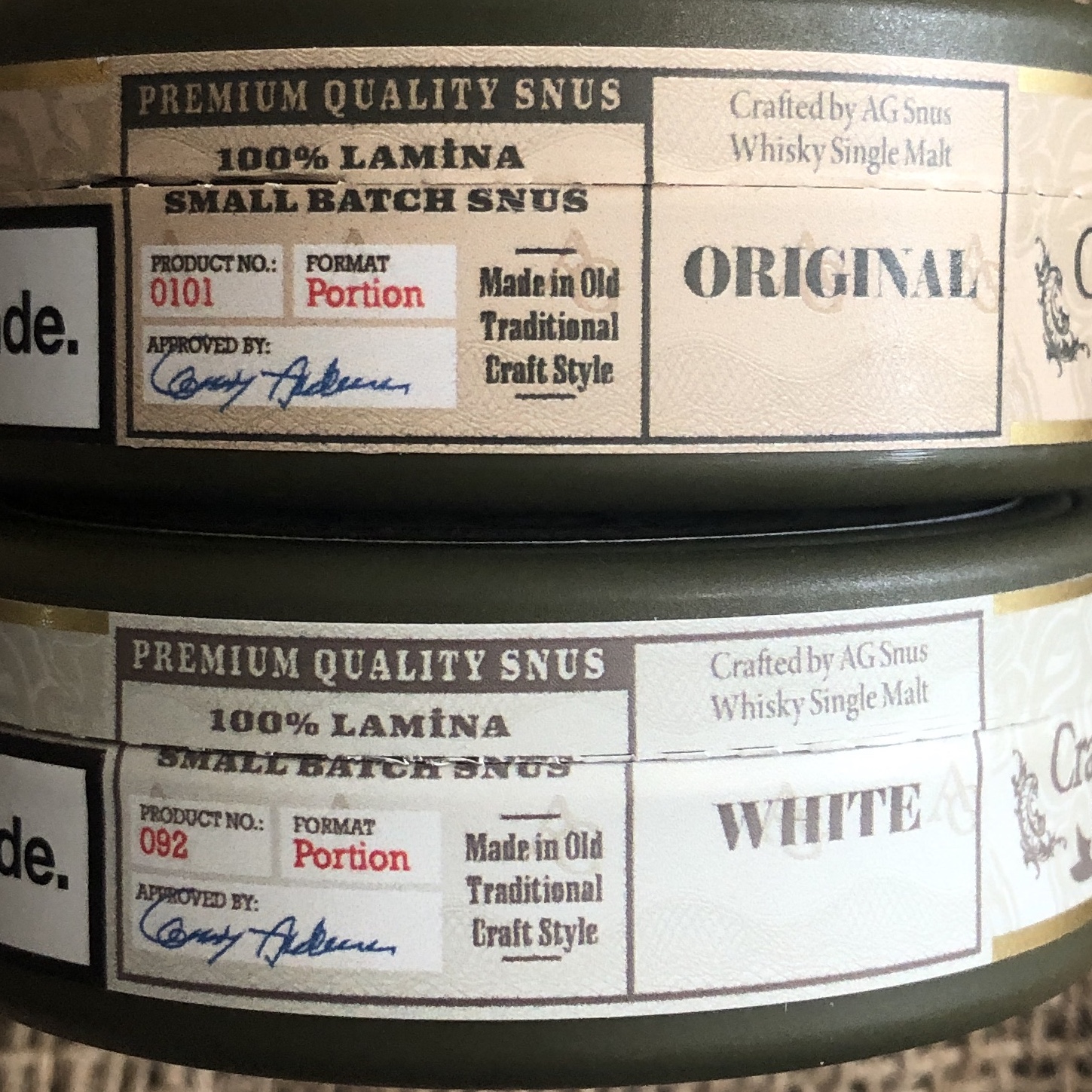 Crafted Snus Whisky (White & Original) - Review. 16 July 2020.