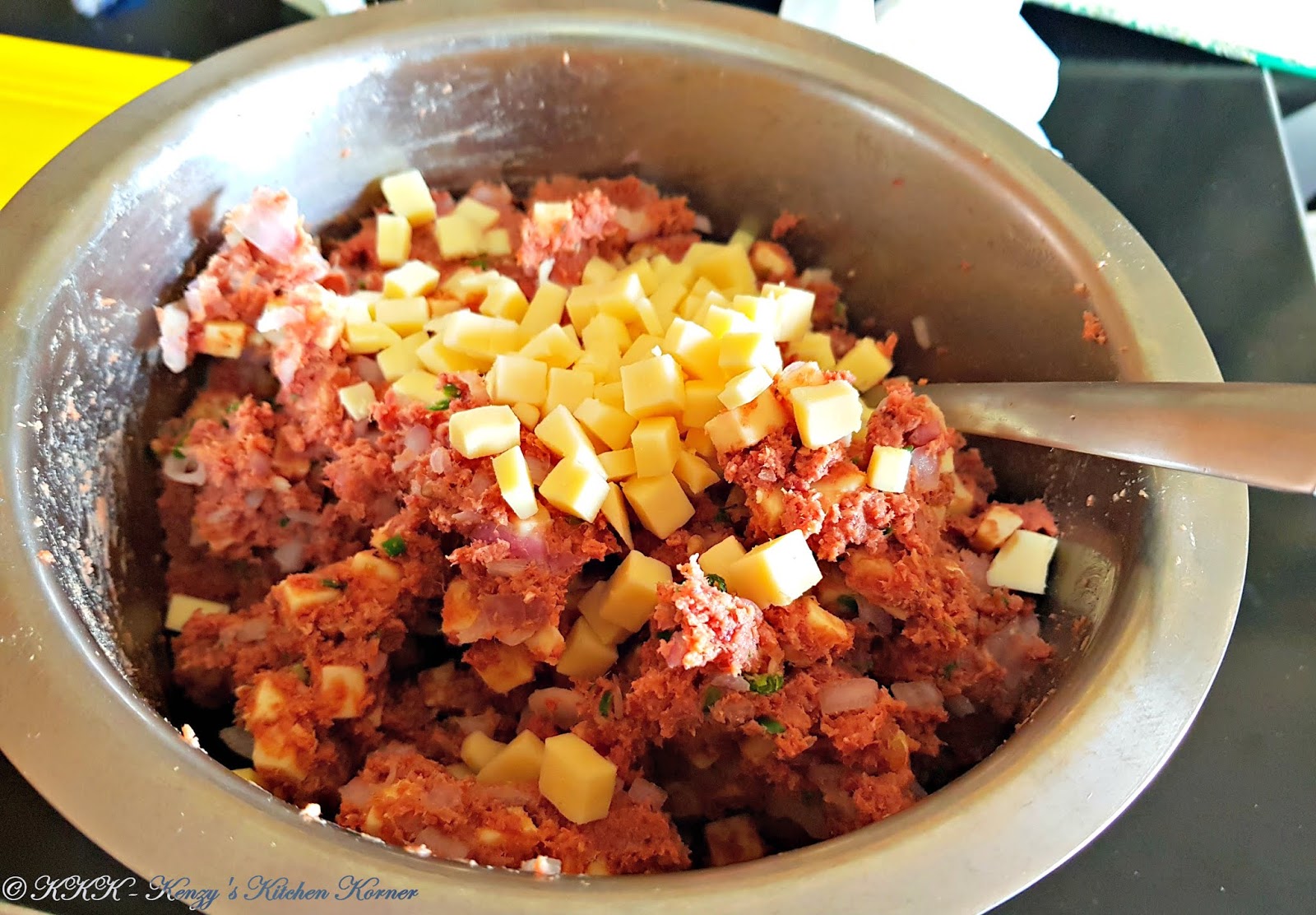 Kenzy's Kitchen Korner... : Cheesy Corned Beef Cutlets
