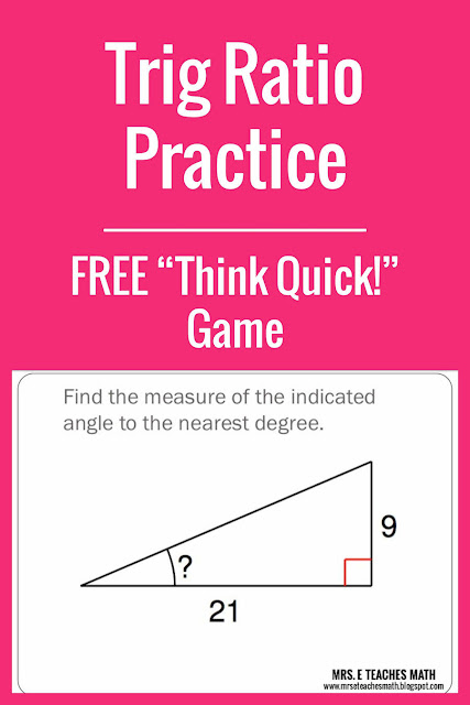 Trig Ratio Whiteboard Practice | Mrs. E Teaches Math