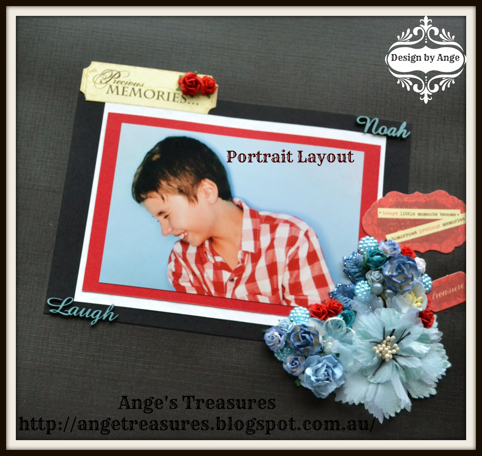 Portrait Scrapbook Layout Page