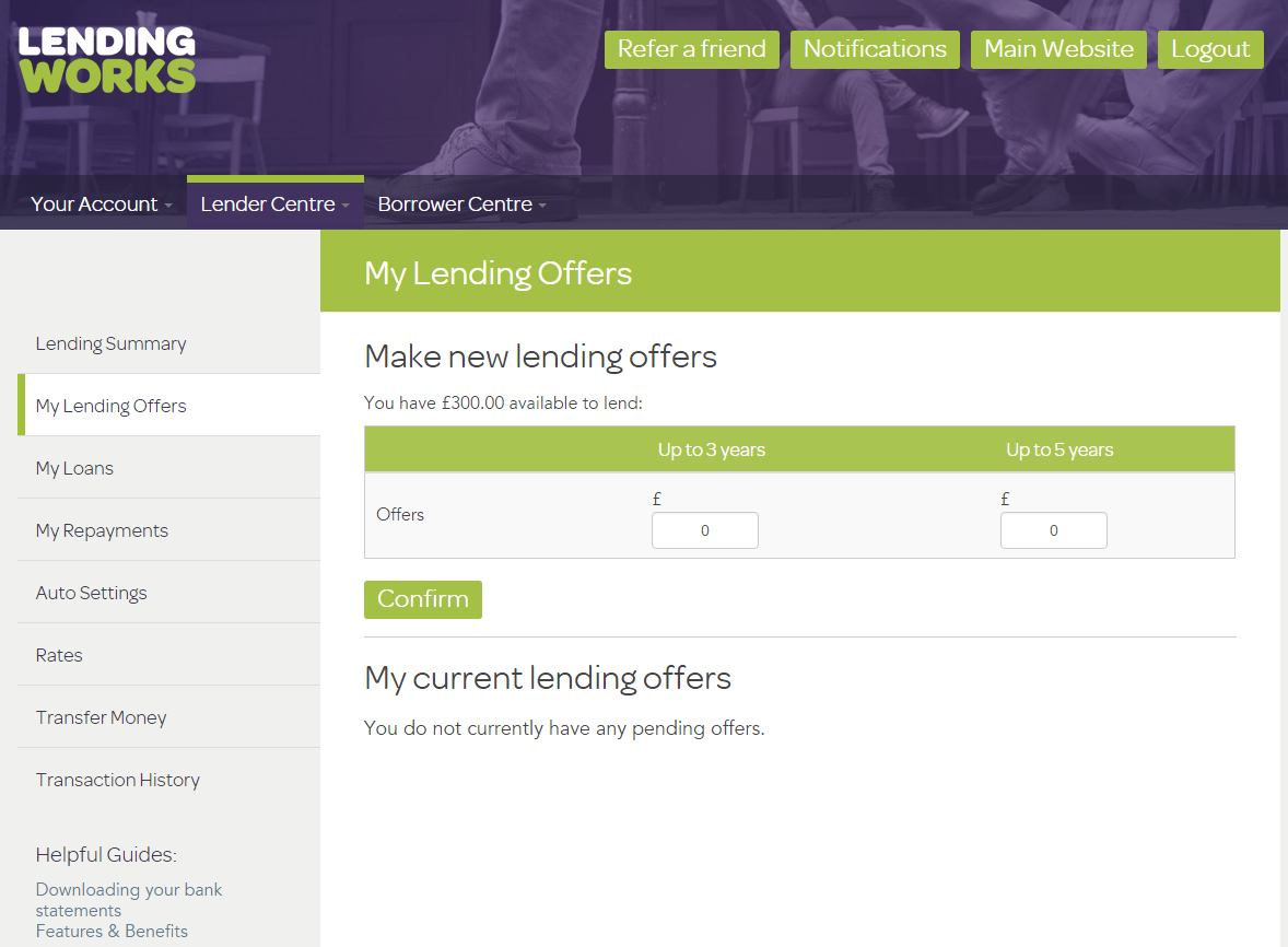 Retirement Investing Today: The Lending Works Experiment