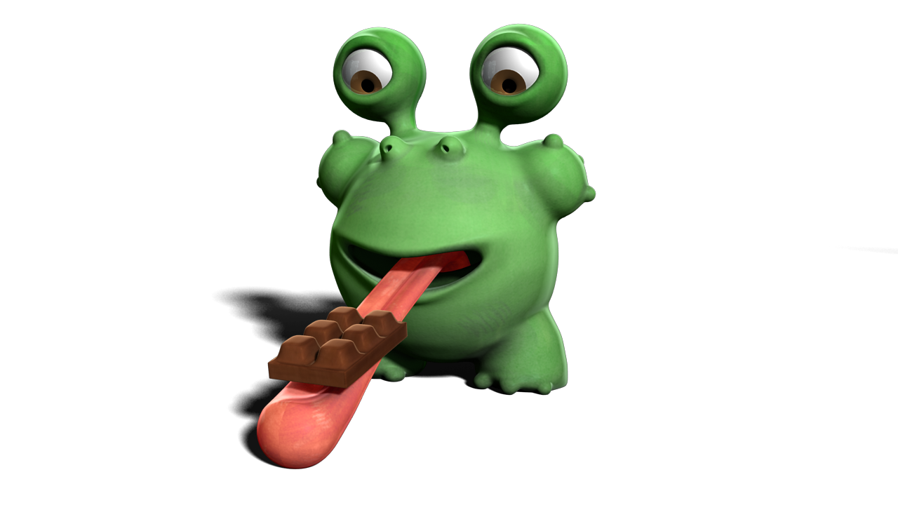 BharaSamy's Creative Development: Num Num Eating Chocolate Render