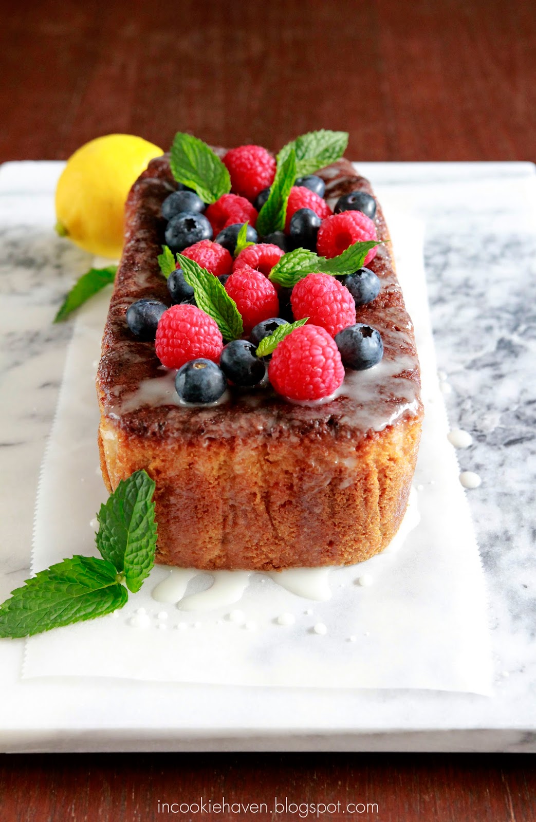 In Cookie Haven: Honey Lemon Berry Filled Loaf Cake