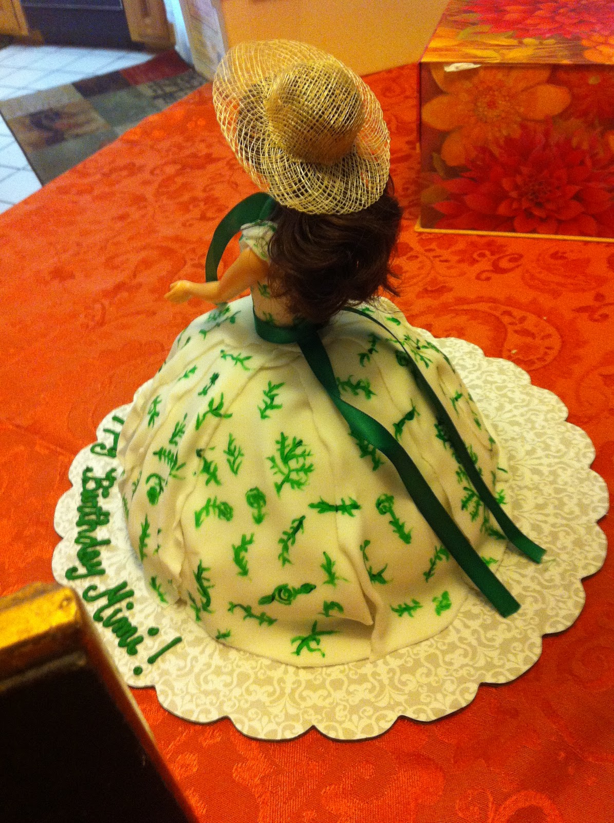 Gingerly Created Confections: Scarlett O' Hara Cake